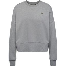 Hummel Pullover "Boxy W Crewneck Bee" in Grau | Gr.: M