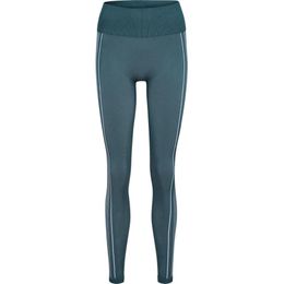 Hummel Leggings "Yoga Seamless Hw Tights" in Blau | Gr.: S