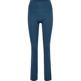 Hummel Leggings "Yoga High Waist Flare W Tights" in Blau | Gr.: XS