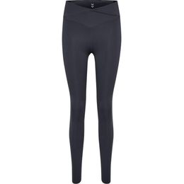 Hummel Leggings "Yoga Wrap High Waist W Tights" in Grau | Gr.: L