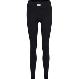 Hummel Leggings "Pulse Seamless Rib Mw Tights" in Schwarz | Gr.: XL