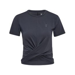 Hummel T-Shirt "Yoga Wrap W T-Shirt S/S" in Grau | Gr.: M