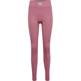Hummel Leggings "Pulse Seamless Rib Mw Tights" in Pink | Gr.: S