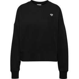 Hummel Pullover "Boxy W Crewneck Bee" in Schwarz | Gr.: L