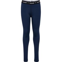 Hummel Kinder Leggings "Pulse Mid Waist Tights" in Blau | Gr.: 116