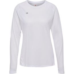 Hummel Sportshirt "Beat W T-Shirt Longsleeve" in Wei&szlig; | Gr.: M