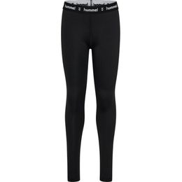 Hummel Kinder Leggings "Pulse Mid Waist Tights" in Schwarz | Gr.: 146
