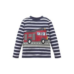 Kidsworld Langarmshirt in marine-weiß-geringelt | Gr.: 92/98