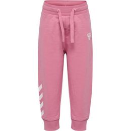 Hummel Kinder Sweat Pants "Mini Reg Logo Pants" in Rosa | Gr.: 86