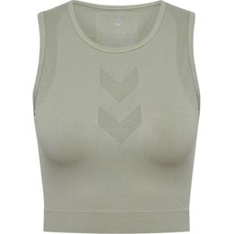 Hummel Sport-BH "Hiit Seamless W Top" in Gr&uuml;n | Gr.: M