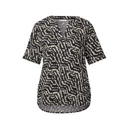 Street One Bluse in Schwarz/ Beige | Gr.: 36