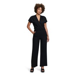 Overall Cartoon "Damen Jumpsuit mit Raffung", Damen, Gr. 42, schwarz, Obermaterial: 100% Polyester., tailliert, V-Ausschnitt, Overalls, Design