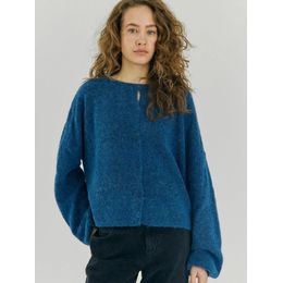 NORR Damen Cardigan "NORR Cardigan Halli"teal, Gr. 38, Obermaterial: 32% Alpaka, 32% Wolle, 30% Nylon, 6% Elasthan, Strickjacken