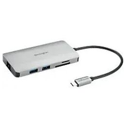 Kensington UH1400P USB-C 8-in-1 Mobiler Hub K33820WW Silber