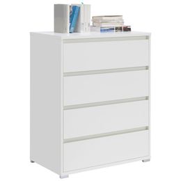 CARRYHOME Kommode, Wei&szlig;, Holzwerkstoff, 4 Schublade(n) Schubladen, 80x103x48 cm, Beim&ouml;bel erh&auml;ltlich, Wohnzimmer, Kommoden & Sideboards, Kommoden