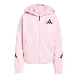 adidas Sportswear Sportsweatjacke 'Z.N.E.' Damen Gr&ouml;&szlig;e XXXL/4XL rosa / schwarz