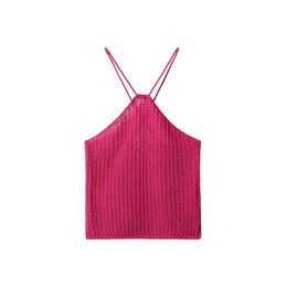 Mango Knitted Top 'LEMON' female Pink size XS