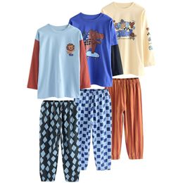 next Schlafanzug Jungen Gr&ouml;&szlig;e 80 beige / blau / hellblau / karamell