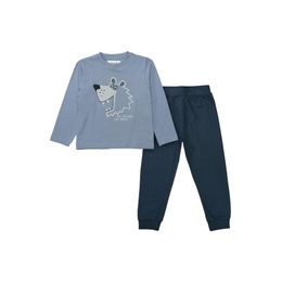 STACCATO Pyjama Jungen Gr&ouml;&szlig;e 116/122 rauchblau / nachtblau / grau