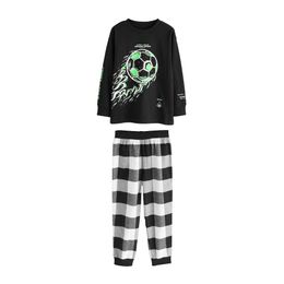next Schlafanzug Jungen Gr&ouml;&szlig;e 176 hellgr&uuml;n / schwarz / wei&szlig;