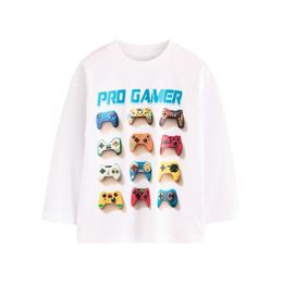 next Shirt Jungen Gr&ouml;&szlig;e 176 azur / rostbraun / zitronengelb / pink / wei&szlig;