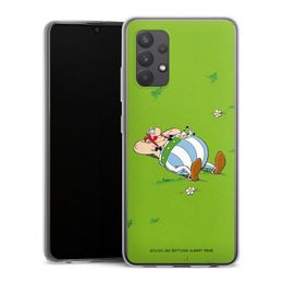 DeinDesign Galaxy A32 4G Handy Silikon H&uuml;lle Case transparent Handyh&uuml;lle Asterix Official Licensed Product Obelix Silikon Case