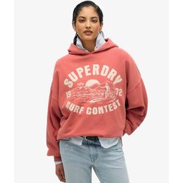 Superdry Damen Lo-fi Outdoor Hoodie in &Uuml;bergr&ouml;&szlig;e Rot - Gr&ouml;&szlig;e: 40 2102622501821D7G019