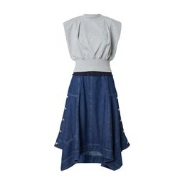 3.1 Phillip Lim Kleid und Sweatshirt Damen Gr&ouml;&szlig;e 38 blue denim / graumeliert Winterkleid