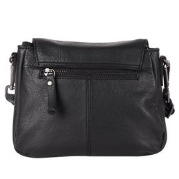 Umhängetasche Harbour 2nd "Cecile", Damen, Gr. B/H/T: 22cm x 18cm x 7cm, schwarz, Leder, Taschen, Handtasche Damen Schultertasche mit zusätzlichem Schulterriemen