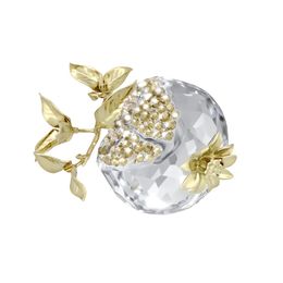 Dekofigur Swarovski "Kristallfigur Sammelfigur Idyllia Granatapfel", wei&szlig; (kristallwei&szlig;, goldfarben), Dekofiguren, Metall, Swarovski Kristall