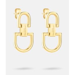 Paar Ohrstecker Liebeskind Berlin "Schmuck Geschenk Edelstahl Ohrringe The D-Link", gold (gelbgoldfarben), Ohrringe, Damen, Edelstahl