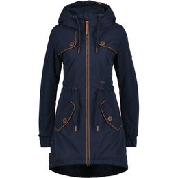 alife and kickin Winterjacke ALIFE & KICKIN "Damen CharlotteAK A", Damen, Gr. S, blau (marine), 100% Polyester, Jacken