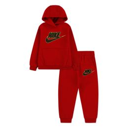 Jogginganzug Nike Sportswear "NKN CLUB CHENILLE FLC HOODY JO", Jungen, Gr. 104 (4), gym rot, Obermaterial: 60% Baumwolle, 40% Polyester, Sportanzüge, für Kinder
