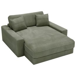 CARRYHOME Xxl-Sessel, Olivgr&uuml;n, Textil, F&uuml;llung: Schaumstoff, Silikon,Schaumstoff, Silikon, 160x87x190 cm, Wohnzimmer, Sessel, XXL-Sessel