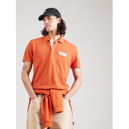 Napapijri Poloshirt 'E-AMUNDSE' Herren Gr&ouml;&szlig;e S grau / dunkelorange / dunkelrot / naturwei&szlig;