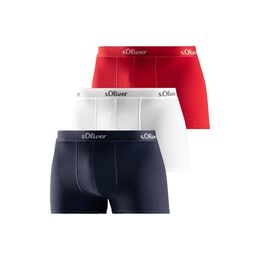 s.Oliver Boxershorts Herren Größe L nachtblau / cranberry / schwarz / weiß