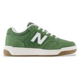 New Balance Unisex f&uuml;r Kinder. PSB480V1 Lederturnschuhe B480 LACE gr&uuml;n (31), Stoff, Wohnung, Wildleder, Schn&uuml;rsenkel, L&auml;ssig, Kinderbekleidu