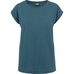 Urban Classics Ladies Extended Shoulder Tee T-Shirt petrol in 4XL TB771 teal