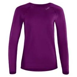 Langarmshirt WINSHAPE "AET118LS", Damen, Gr. M, lila (schwarz plum), 85% Polyester, 15% Elasthan, Rundhals, Shirts Langarmshirt, Functional Light and Soft Long Sleeve Top
