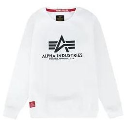 Sweater Alpha Industries "Basic Sweatshirt BL K", M&auml;dchen, Gr. 12, wei&szlig;, Obermaterial: 80% Baumwolle, 20% Polyester, regular fit, Sweatshirts Sweater