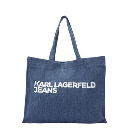 KARL LAGERFELD JEANS Shopper Herren Gr&ouml;&szlig;e One Size blue denim / wei&szlig;