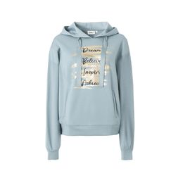 Only Sweatshirt 'ONLALINA' Damen Gr&ouml;&szlig;e XL aqua / gold / schwarz