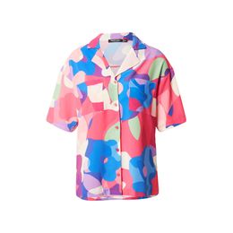 Nasty Gal Bluse Damen Gr&ouml;&szlig;e L blau / hellgr&uuml;n / lila / pink / ros&eacute;