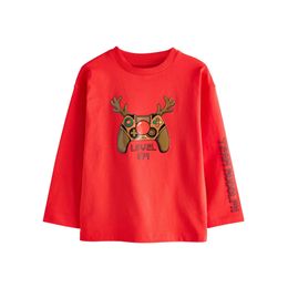 next Shirt 'Christmas' Jungen Gr&ouml;&szlig;e 128 karamell / gr&uuml;n / rot / schwarz