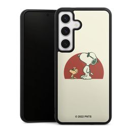DeinDesign Galaxy S24 Handy Gallery Case Handyh&uuml;lle 9H Geh&auml;rtetes Glas R&uuml;ckseite H&uuml;lle Snoopy Official Licensed Product Kindheit Gallery Case