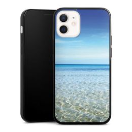 DeinDesign iPhone 12 mini Handy Slim Case extra d&uuml;nn Silikon Handyh&uuml;lle schwarz H&uuml;lle Urlaub Sky Ocean Silikon Slim Case