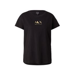 Armani Exchange T-Shirt Damen Gr&ouml;&szlig;e XL gold / schwarz
