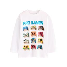 next Shirt Jungen Gr&ouml;&szlig;e 176 azur / rostbraun / zitronengelb / pink / wei&szlig;