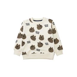 STACCATO Sweatshirt Jungen Gr&ouml;&szlig;e 92/98 beige / dunkelbraun / schwarz