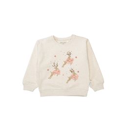 STACCATO Sweatshirt M&auml;dchen Gr&ouml;&szlig;e 128/134 creme / cappuccino / hellpink / wei&szlig;